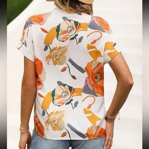 Tops | Boho Notched Neck Blouse | Poshmark